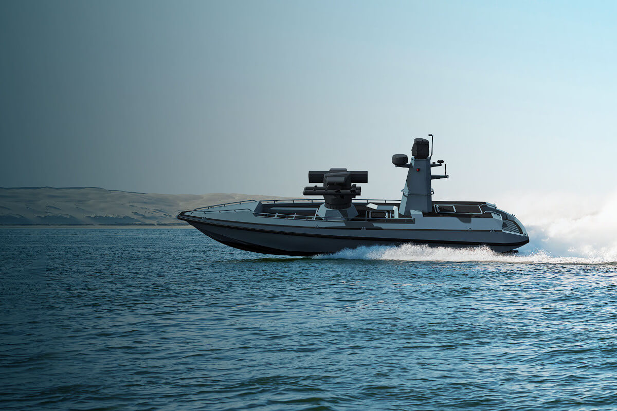 Türkiye'nin ilk Silahlı İnsansız Deniz Aracı ULAQ deniz ile buluştu